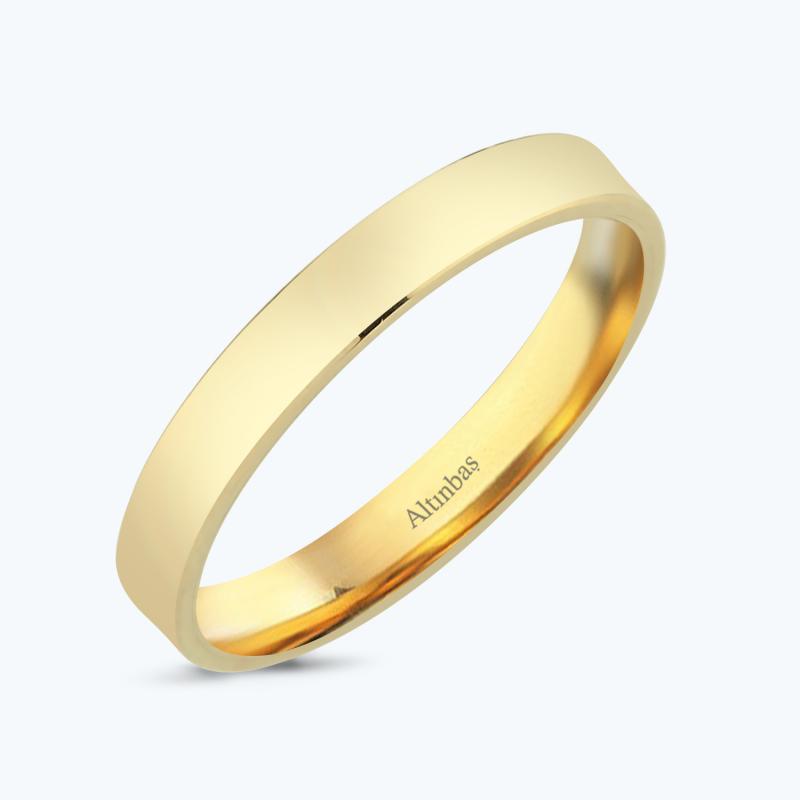 Women's Gold Wedding Ring: ALINT006-W - Altınbaş
