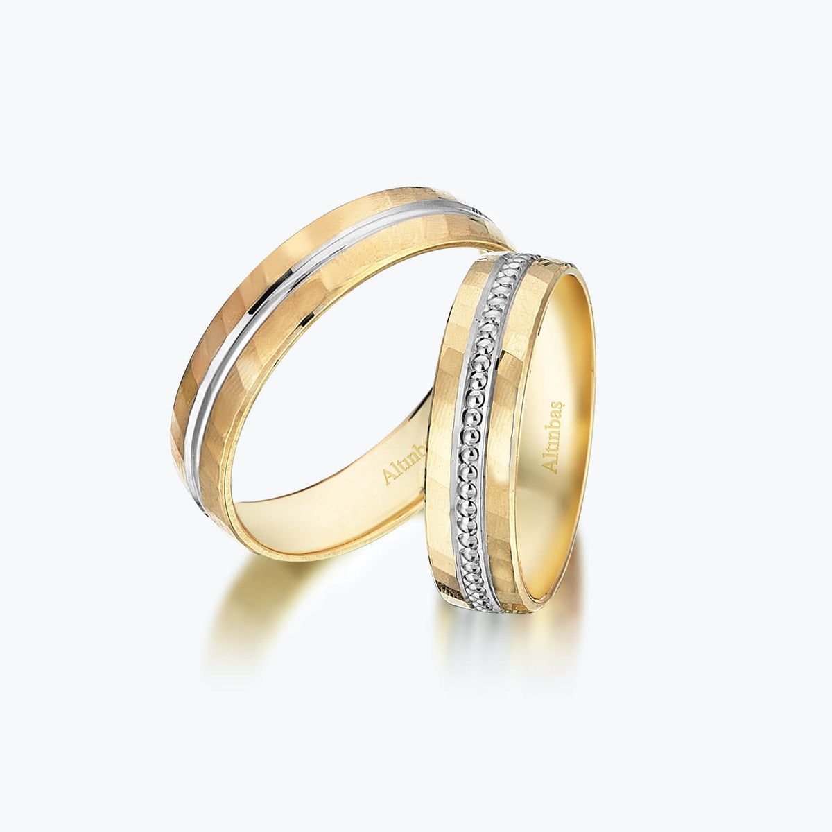 Couple Gold Wedding Rings: AL0385-C - Altınbaş