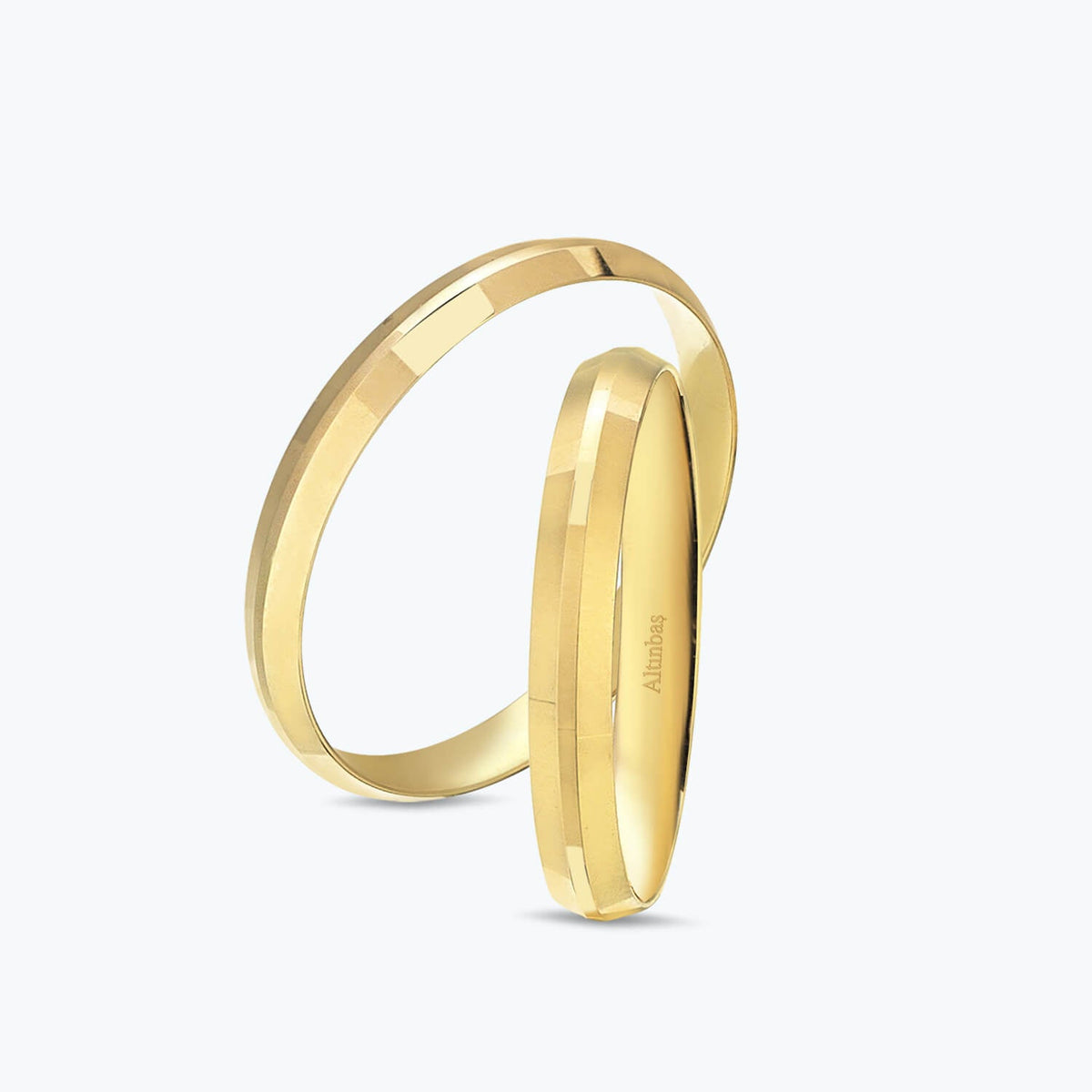 Couple Gold Wedding Rings: D017-C - Altınbaş
