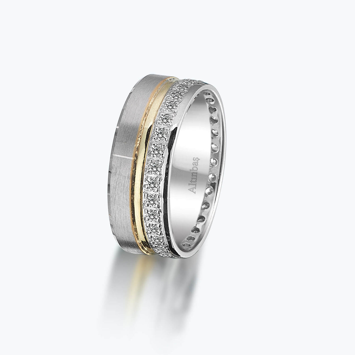 Women's Gold Wedding Ring: E0027-W - Altınbaş